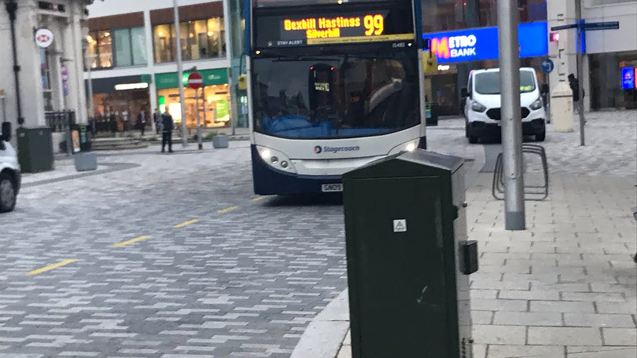 Route 99: Stagecoach Hastings Scania E400 - YouTube