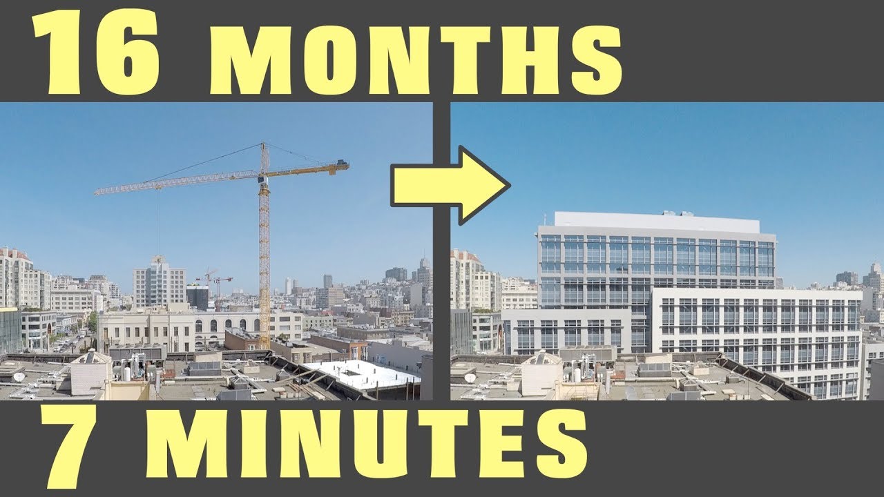 A building springs up: 16 months of construction in a 7-minute time ...