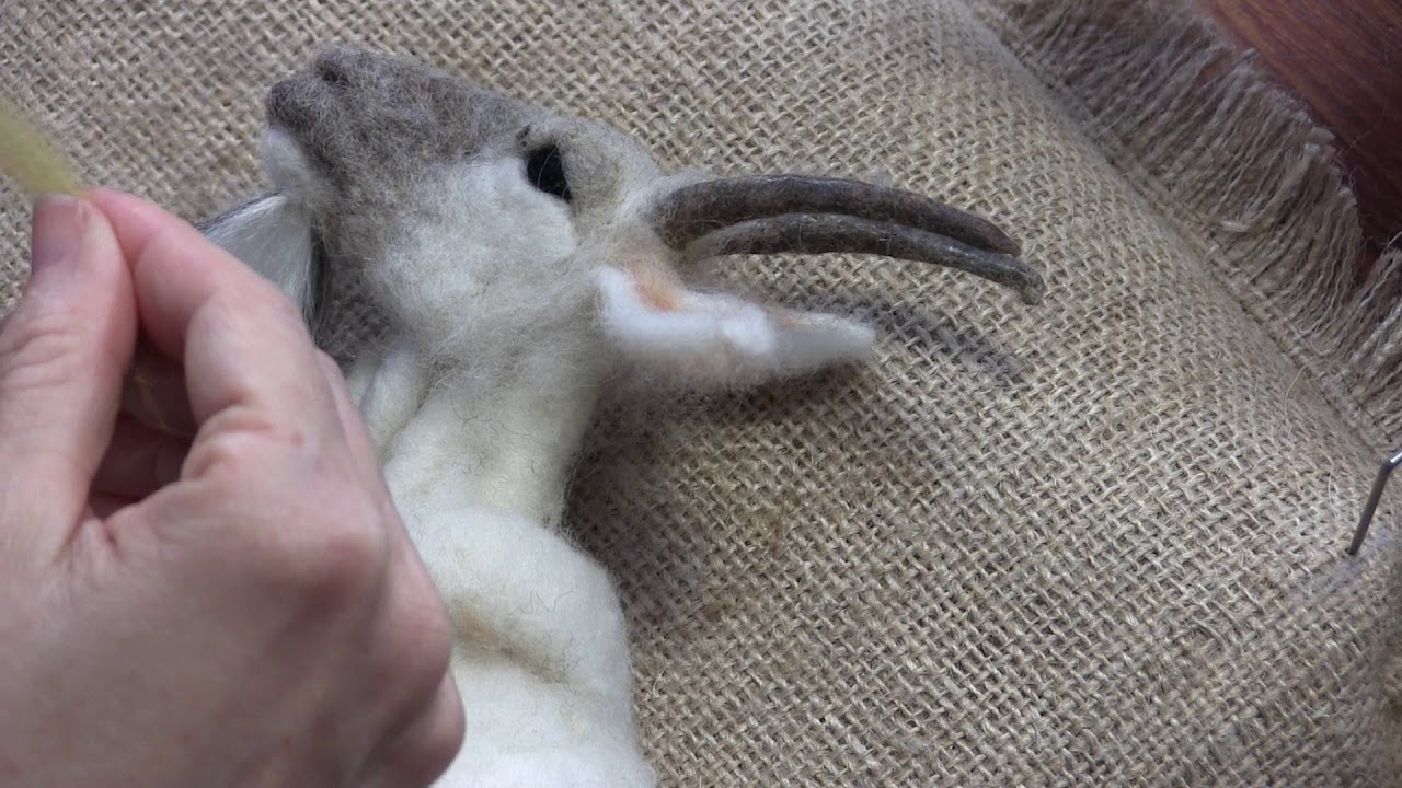 How to Needle Felt a Goat Part Four: Top Coat Finishing - YouTube