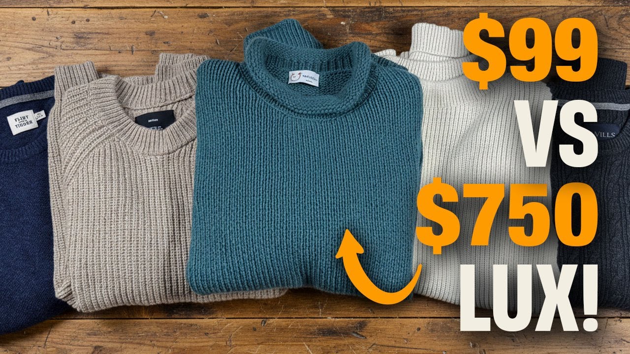 The BEST Sweaters for Men | Wool vs Cotton vs Cashmere - YouTube