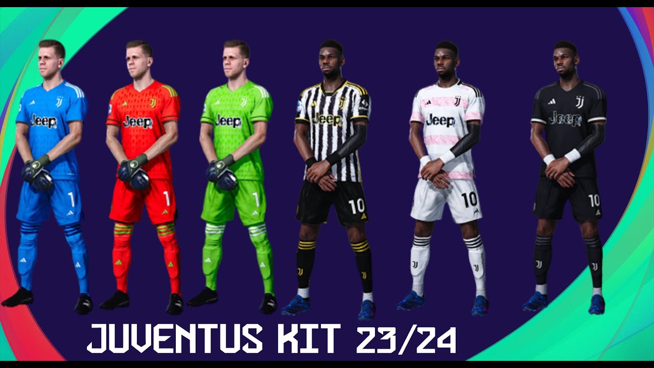 PES 2021 - KIT JUVENTUS 23/24 - PC (sider) - 4K - YouTube