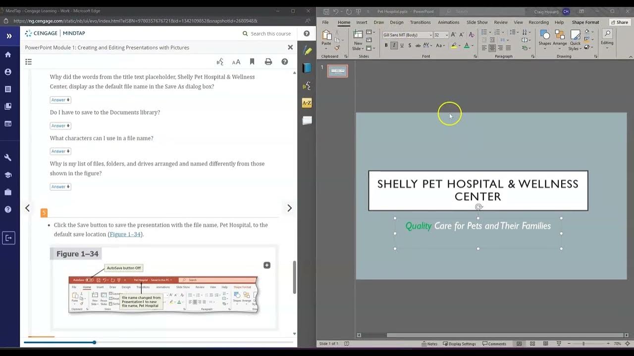 SAM Textbook Project Powerpoint Module 1 - YouTube