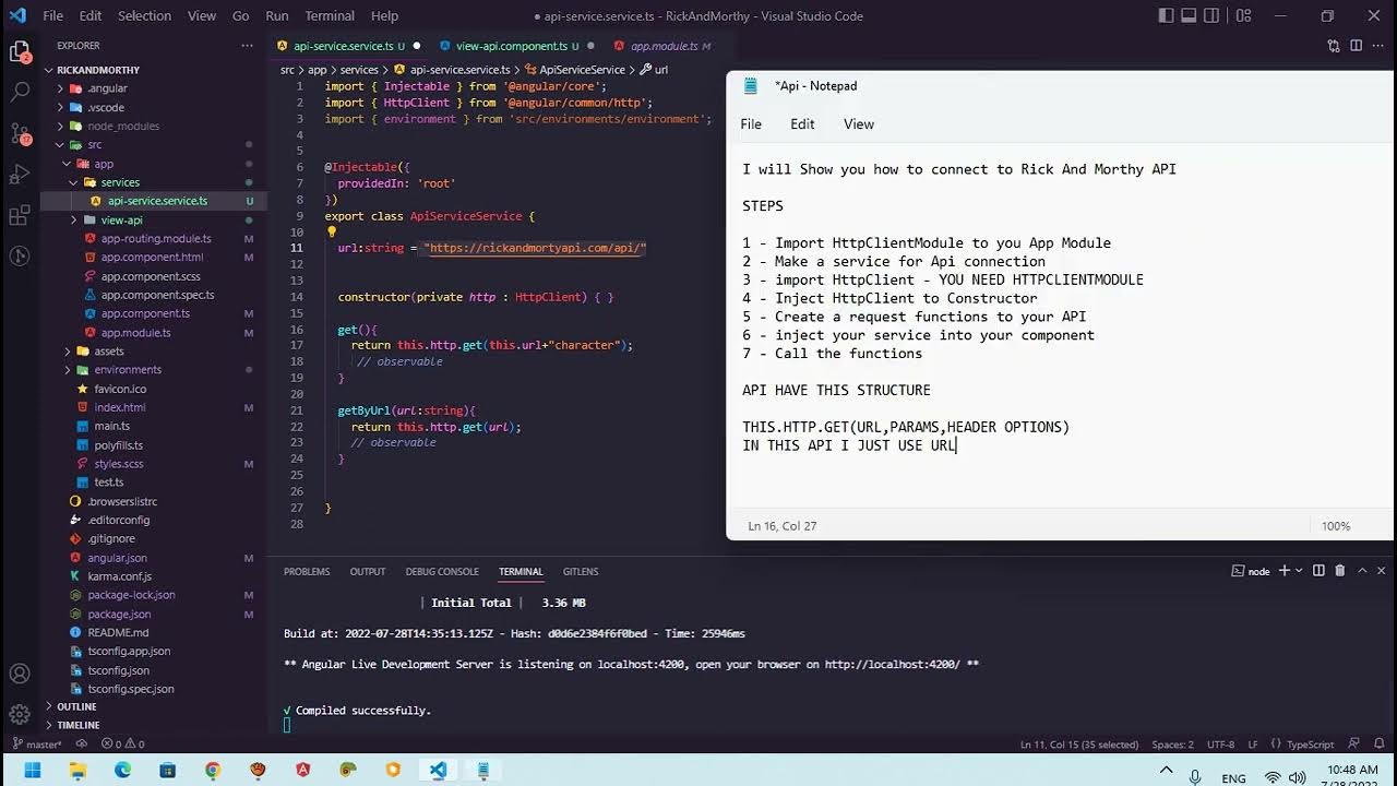 Api de rick and morty Con angular - YouTube
