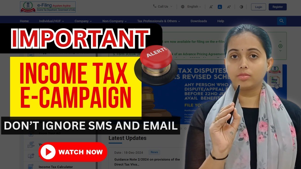 Income Tax SMS and E-mail को Ignore मत करना |Income tax E campaign| # ...
