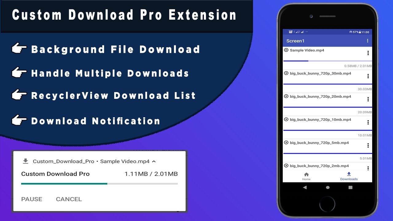 Custom Download Pro Extension | Background File Download | Notification ...