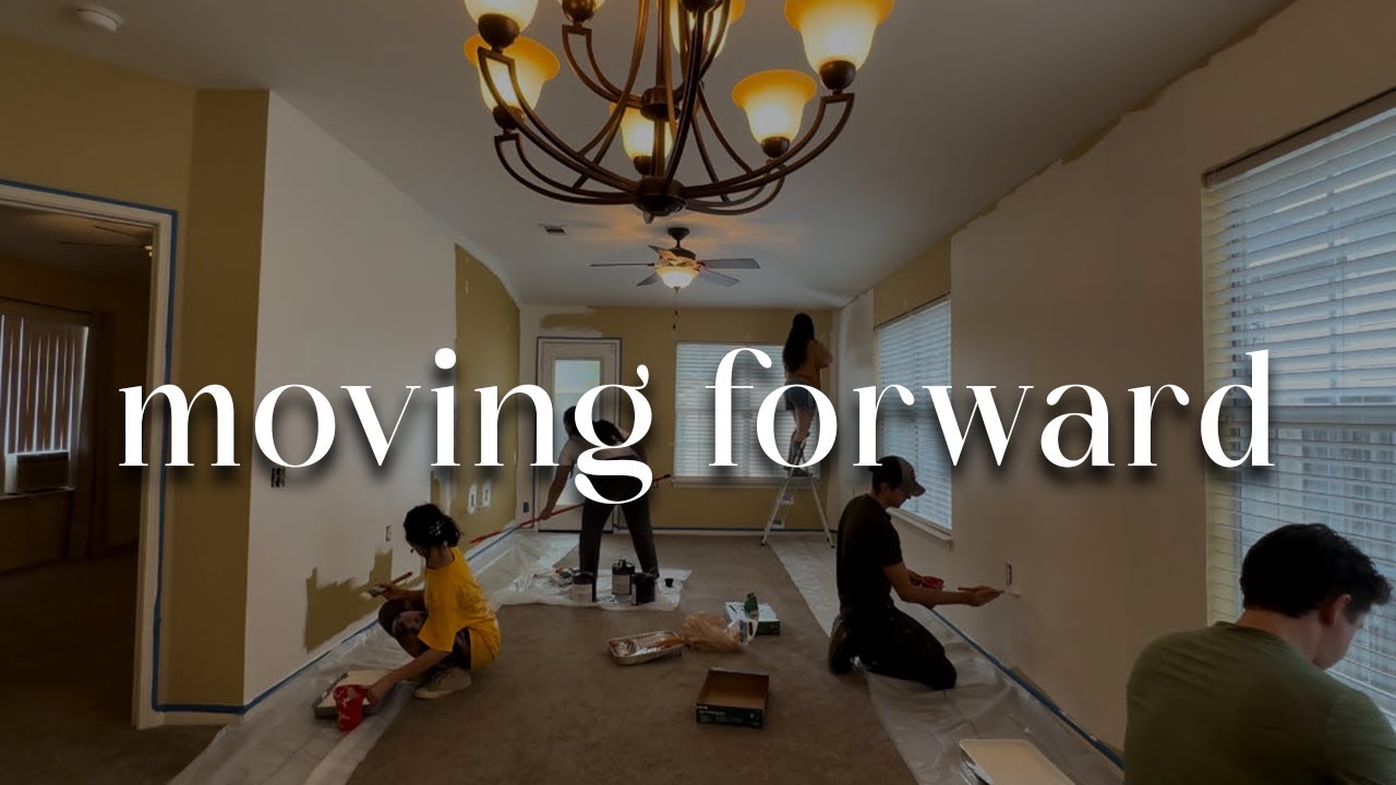 MOVING FORWARD // painting our living, dining, & kitchen areas - YouTube