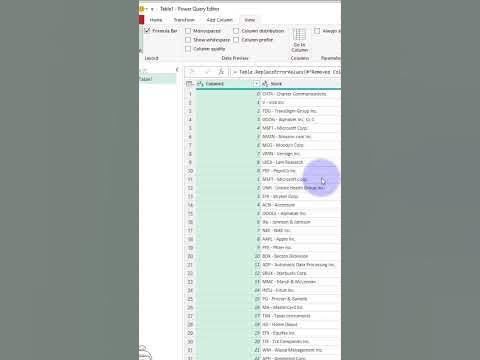 Power Query - Create Data Profile Report ! - YouTube