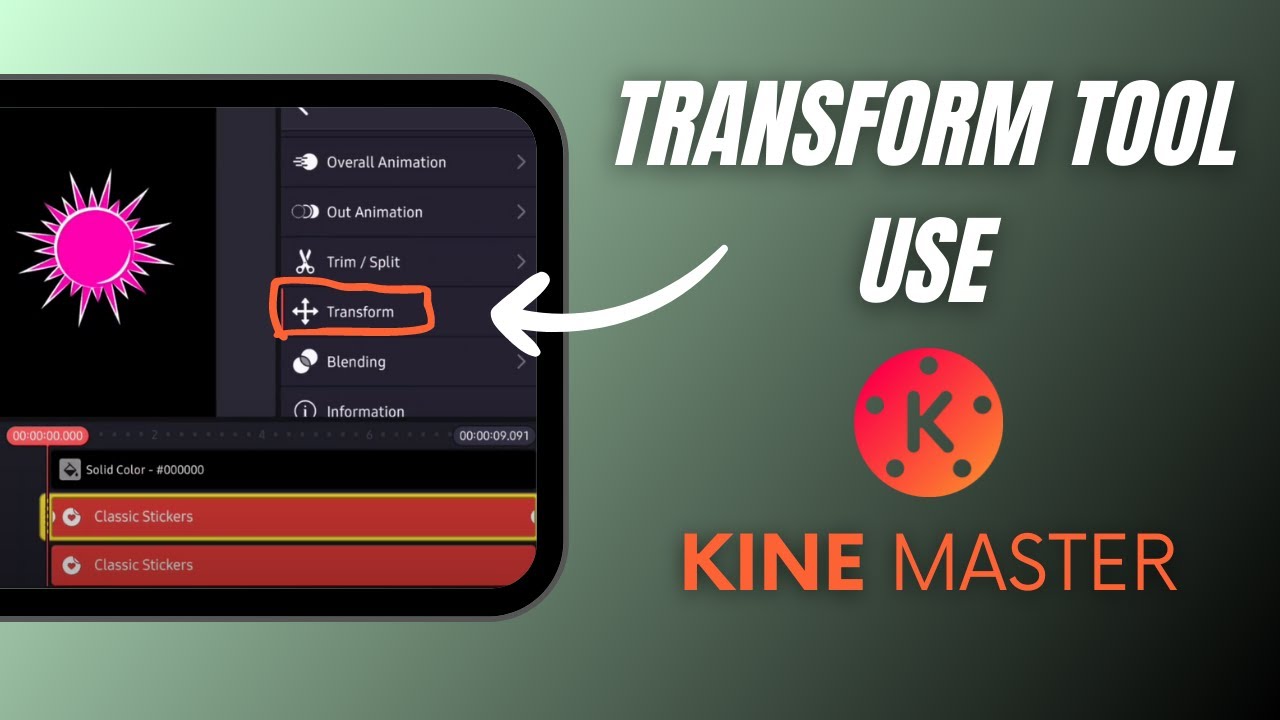 Use the Transform Tool | How to use Transform Tool in Kinemaster - YouTube