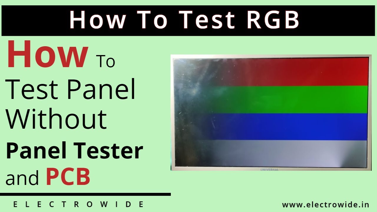 LED LCD PANEL TESTING WITHOUT PANEL TESTER AND PCB [ASSAM] - YouTube