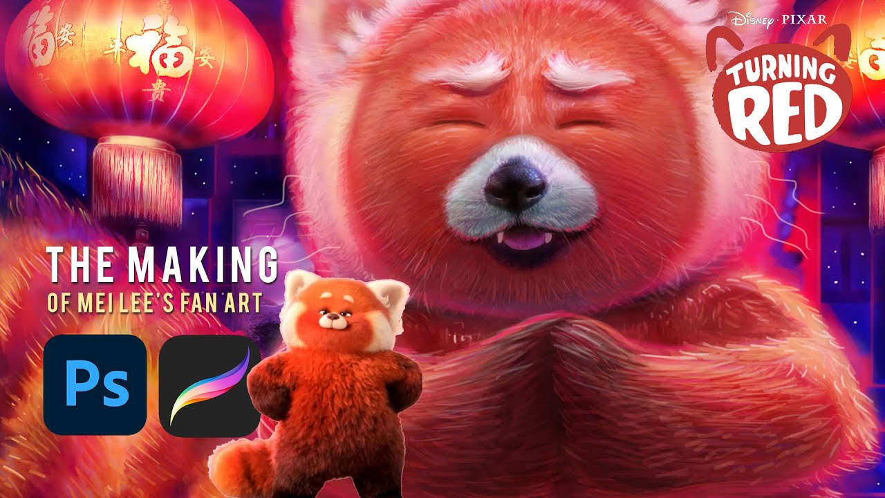 Making Disney's Turning Red Fan Art - YouTube