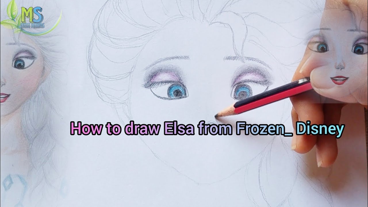 How to draw Elsa from Frozen _Disney(Step by step Tutorial) - YouTube