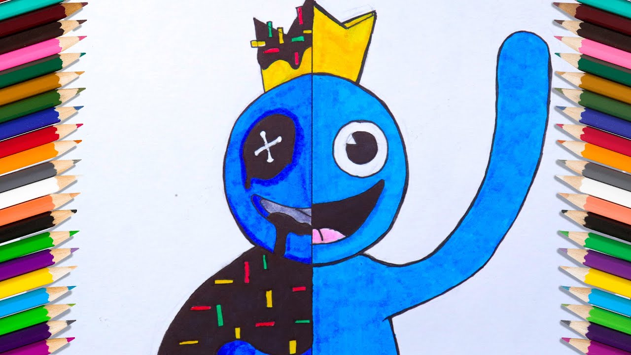 Drawing BLUE in different styles / CORRUPTED / Rainbow Friends - Roblox ...
