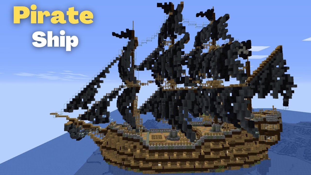 Minecraft Large Pirate Ship Build In Minecraft - YouTube