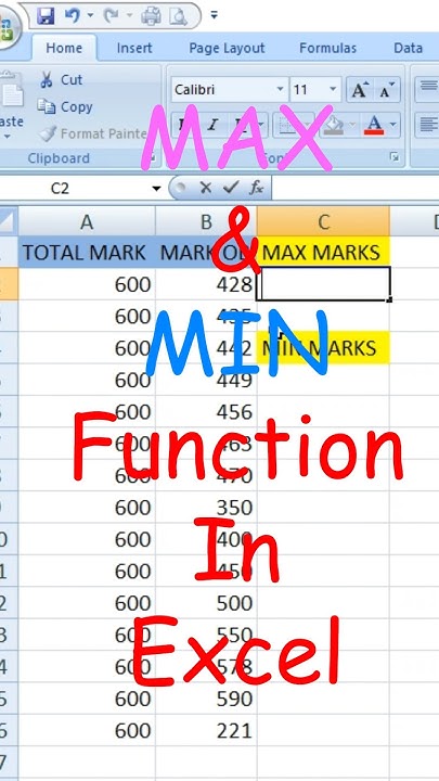 MAX & MIN Function In Excel 😂😀😰😨😱 #excel #excelformula - YouTube