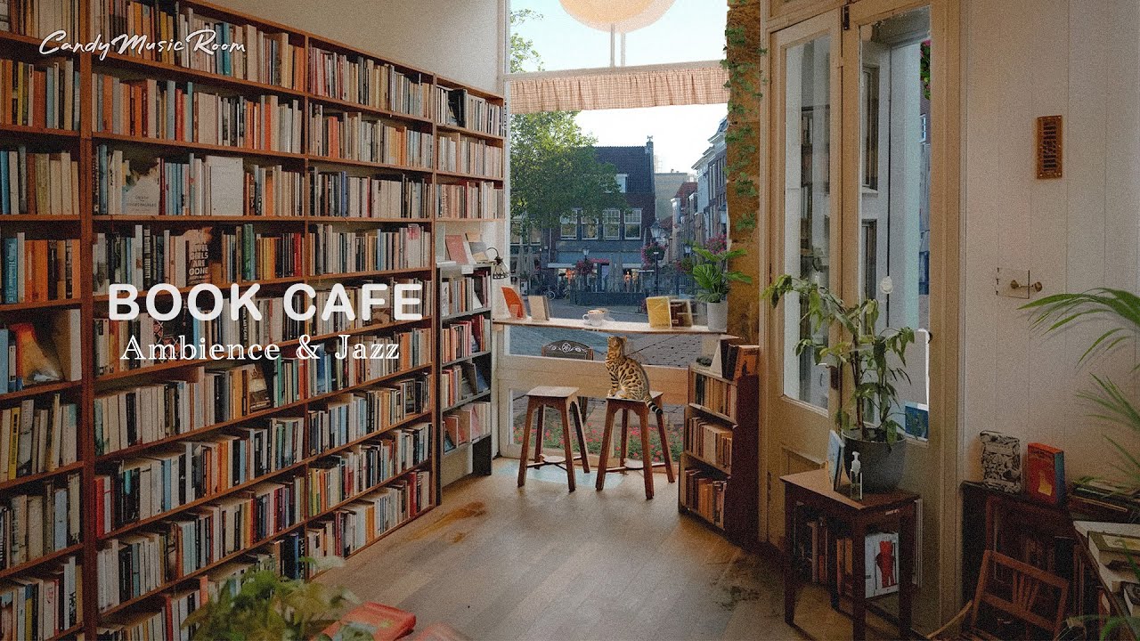 Cozy Book Cafe A Cozy Coffee Shop With Customers Reading Books An