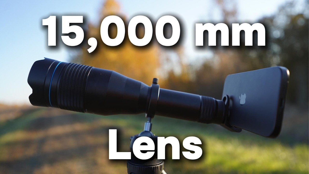 World's BIGGEST PHONE LENS! 15,000MM // iPhone, Samsung, Any Smartphone ...