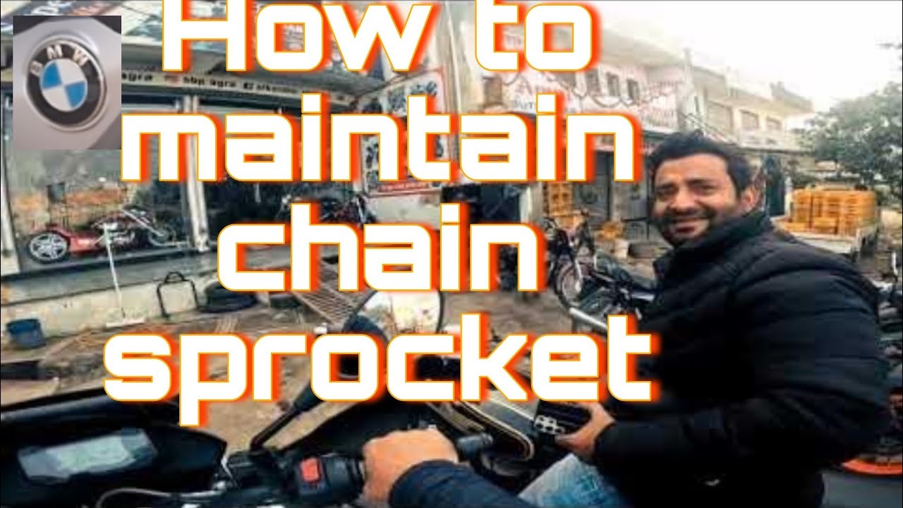 How to maintain my BMW bike chain sprocket.👌 Thanks 🙏 #bmw - YouTube