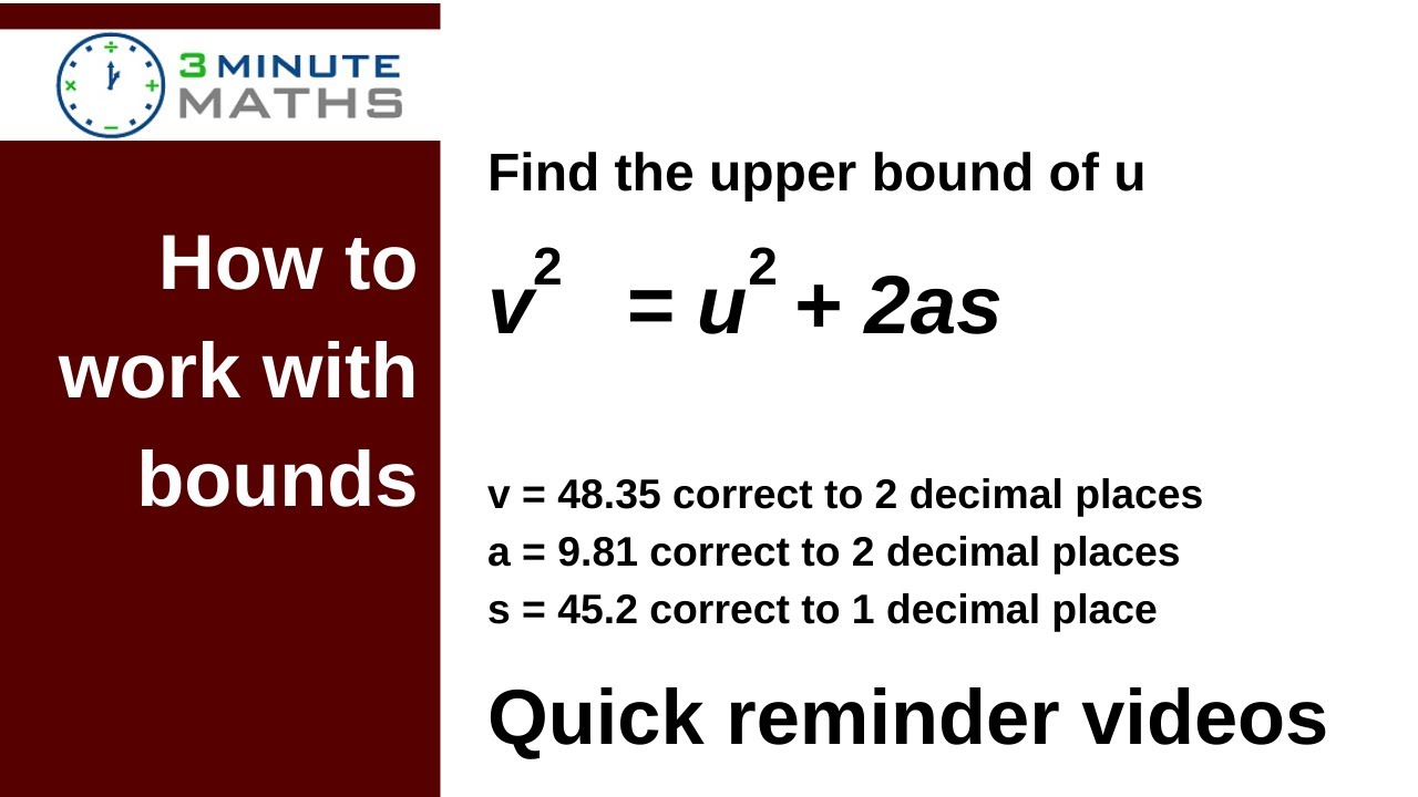 How to work out upper and lower bounds 5 - GCSE question grade 7+ - YouTube