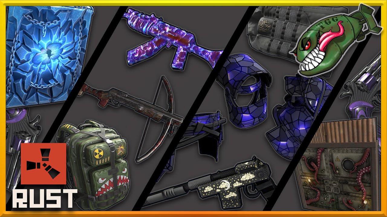 Rust Skins | Deep Ruby AR, Ultramarine Roadsign Armor, Bombshell ...