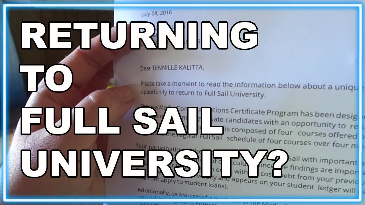Returning To Full Sail University? - YouTube