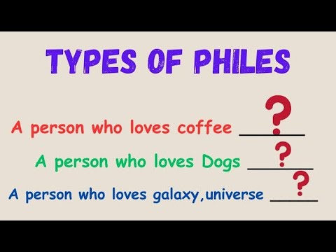 Types of Philes l A person who loves/nature/moon/coffee l #philes # ...