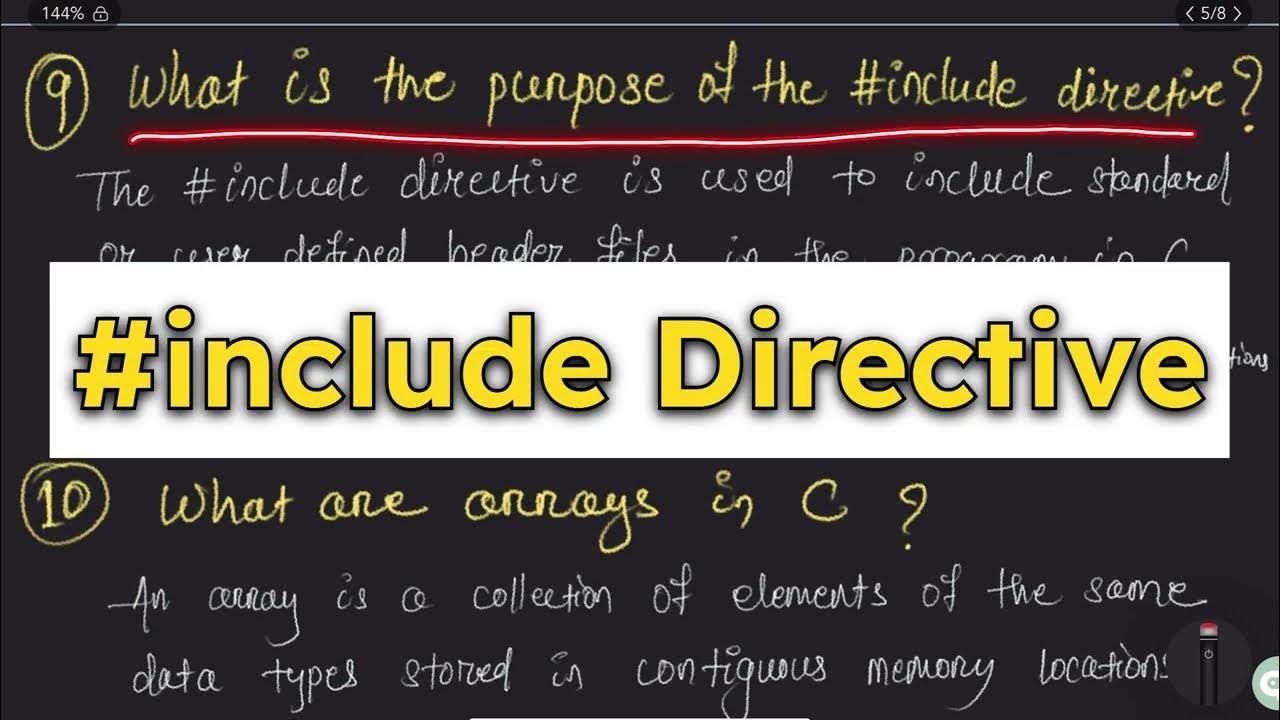 Arrays & #include Directive In C || Part - 5 C Programming 2/3 Marks Question Answers #dowithme ...