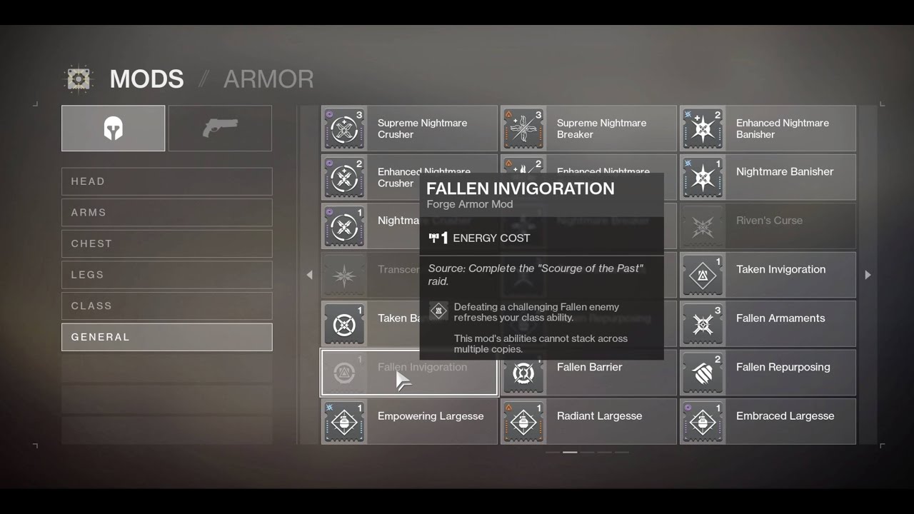 Fallen Mods Guide - Get them before they're off! Destiny 2 Seasons of ...