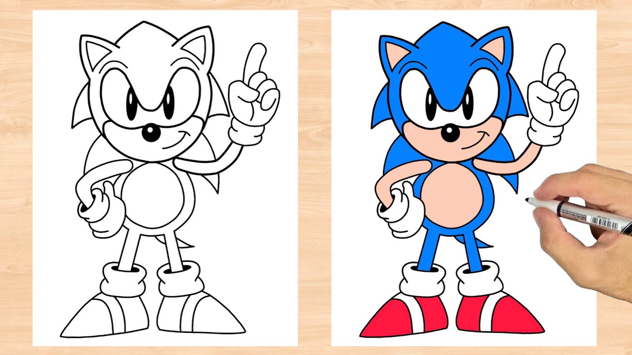 How To Draw Sonic | Step by Step - YouTube
