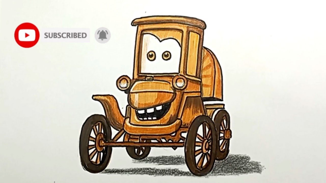 cara menggambar stanley #cars - YouTube