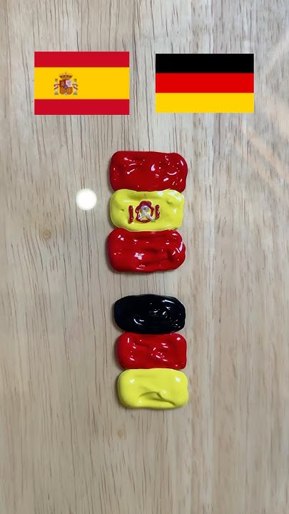 Spain vs Germany flags color mixing asmr #art #shorts #satisfying #asmrsounds #colormixing # ...