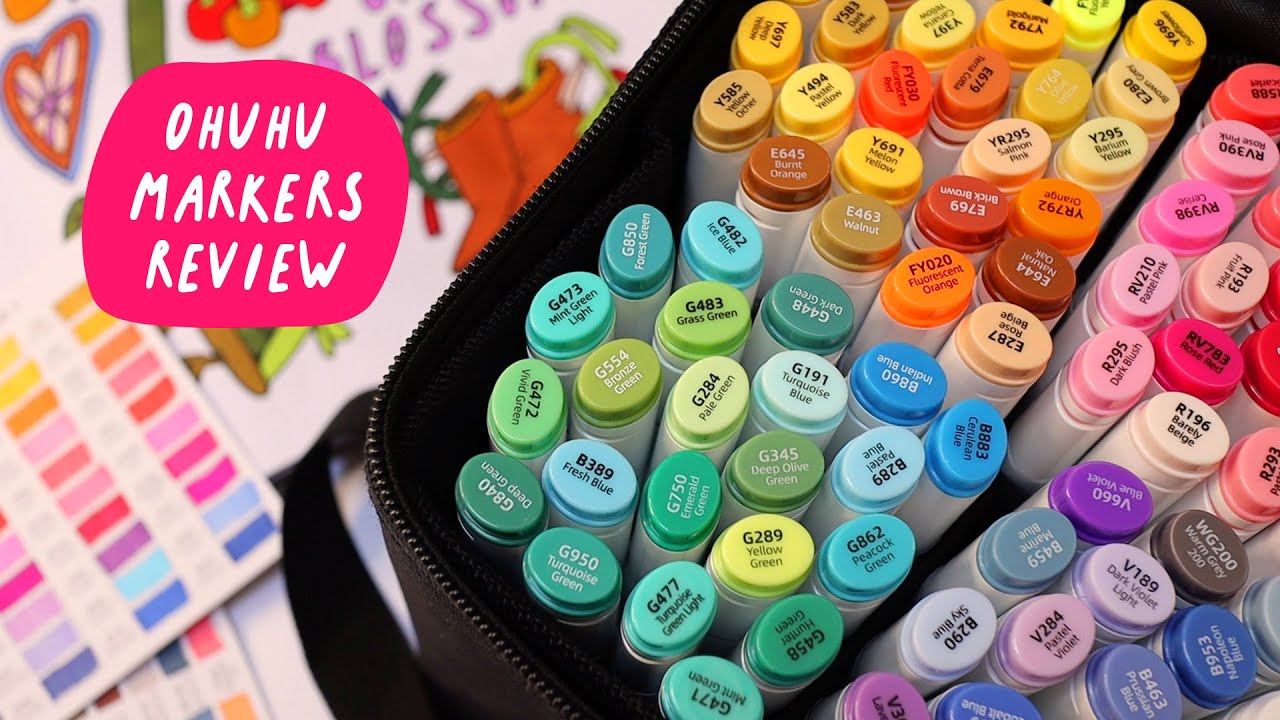 OHUHU MARKERS REVIEW 🔥 Oahu 100 Colors (Fine & Chisel): unpacking ...