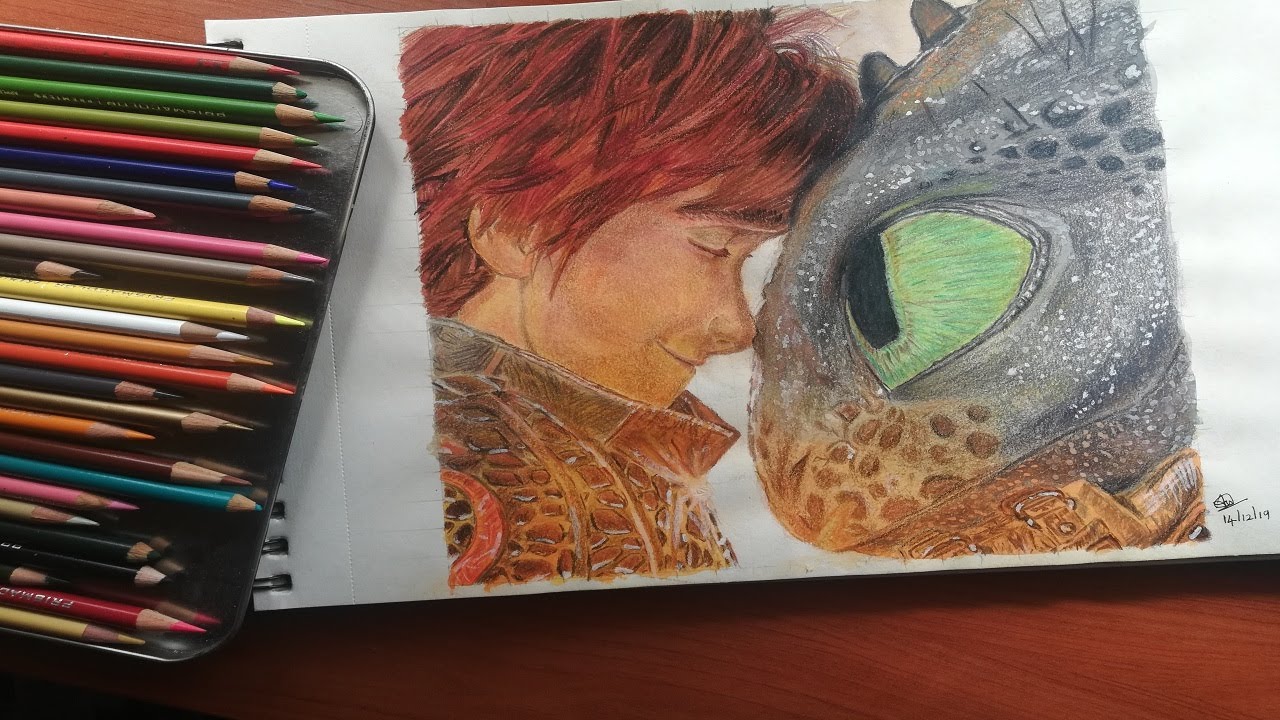 Hiccup & Toothless Drawing (How to train your dragon) - Timelapse ...