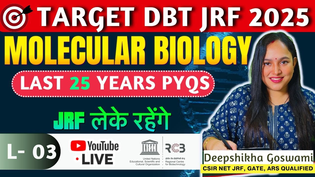 DBT BET Molecular Biology PYQ Practice 🔥 | Part 3 | Last 25 Years ...