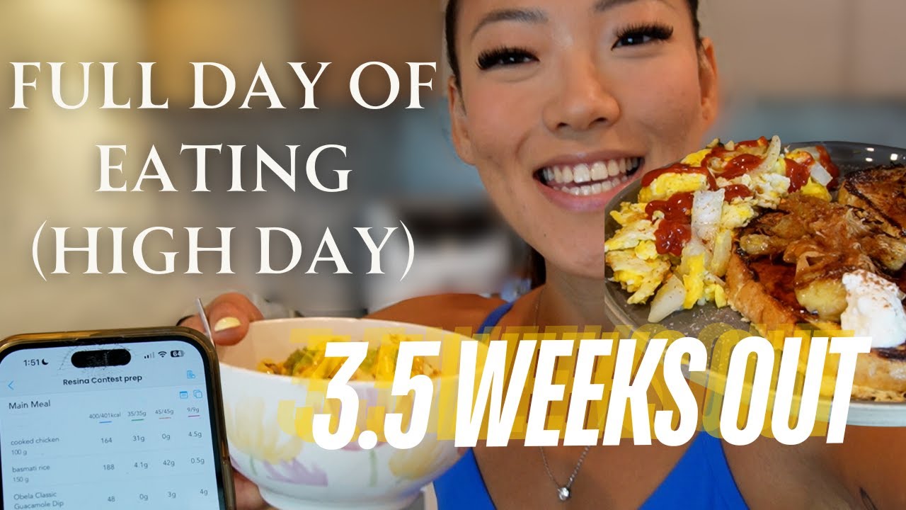 FULL DAY OF EATING (HIGH DAY) 3.5 WEEKS OUT FROM FIRST BODYBUILDING ...