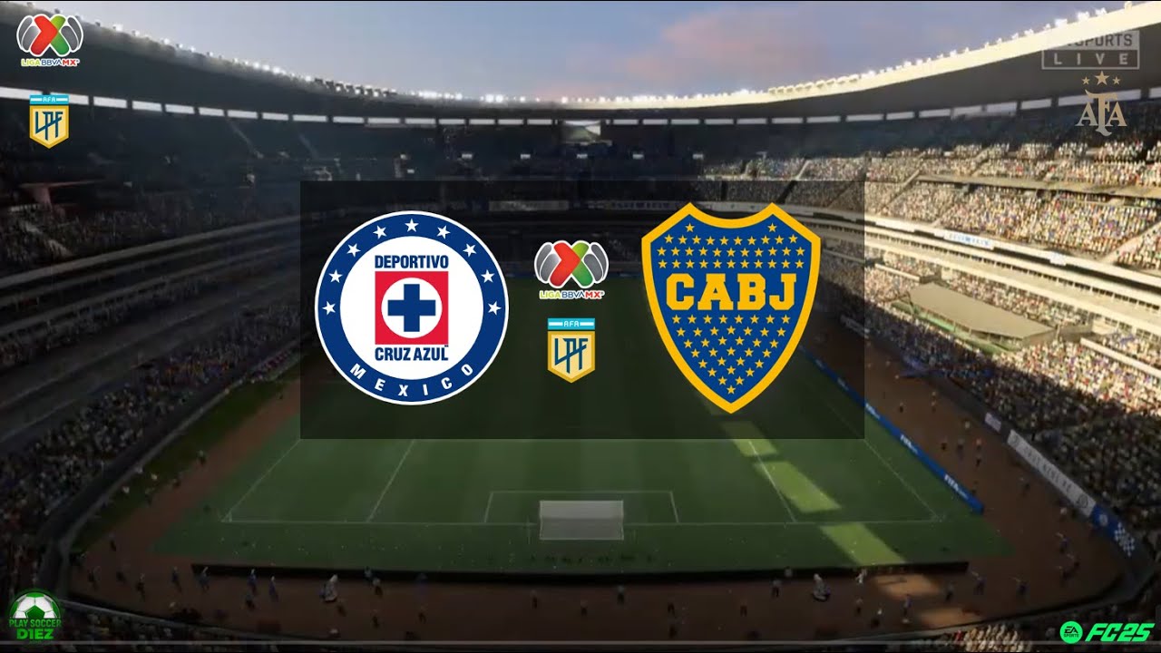 CRUZ AZUL vs BOCA JUNIORS | AMISTOSO | EA FC25 | PS D1EZ - YouTube