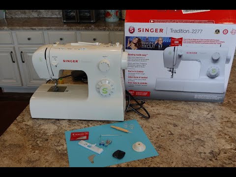 Singer Tradition 2277- Bobbin winding, loading adjusting - YouTube