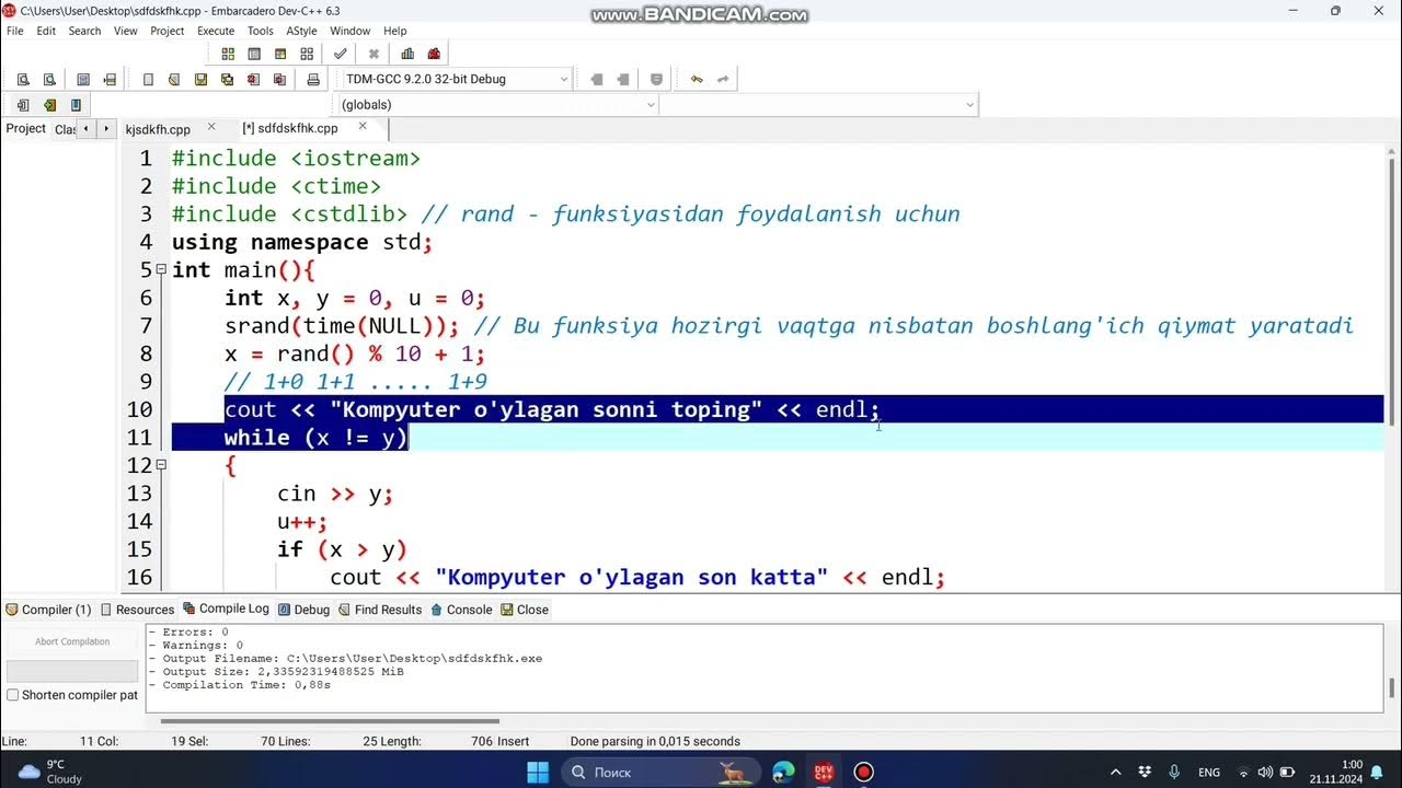 8-dars, while operatori - YouTube