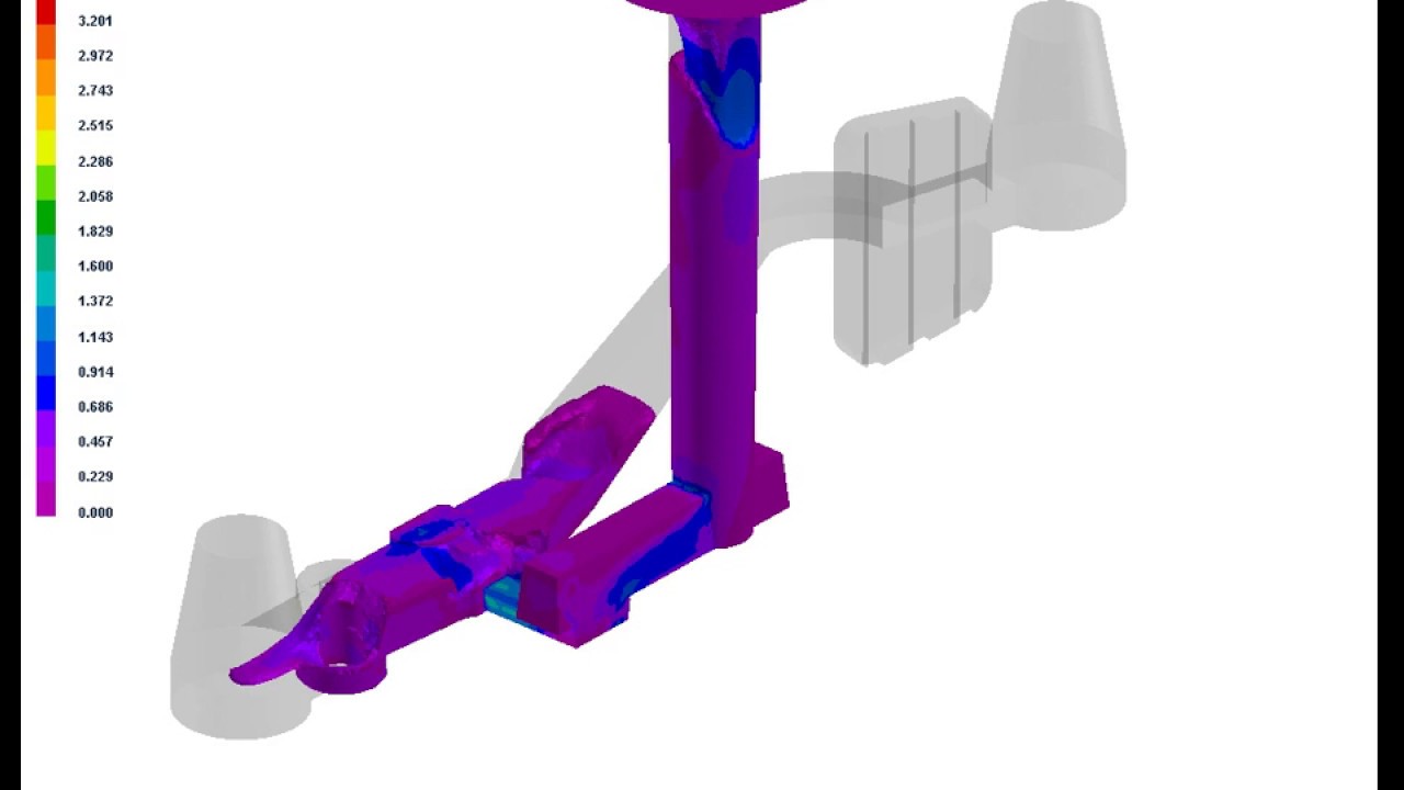 Aluminium Brake Pedal Casting Simulation Process - Fluid Velocity ...