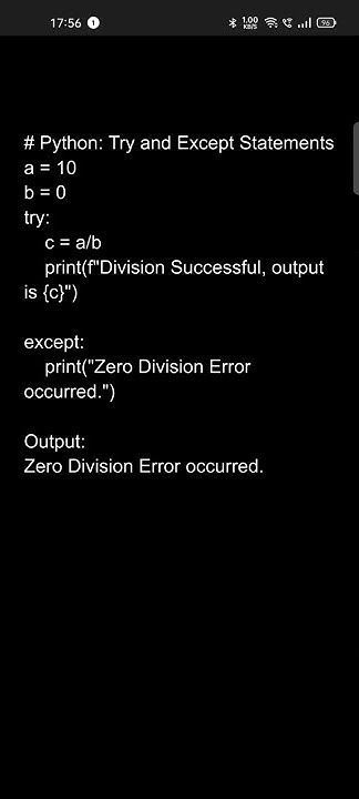 Exception Handling Try And Except Statements In Python Youtube 8819