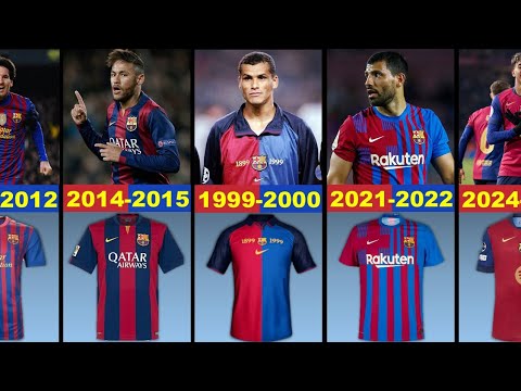 FC Barcelona Home Kits Evolution | 1980 to 2025 - YouTube