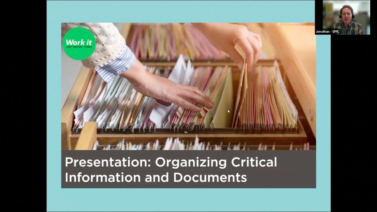Organizing Critical Information and Documents. - YouTube