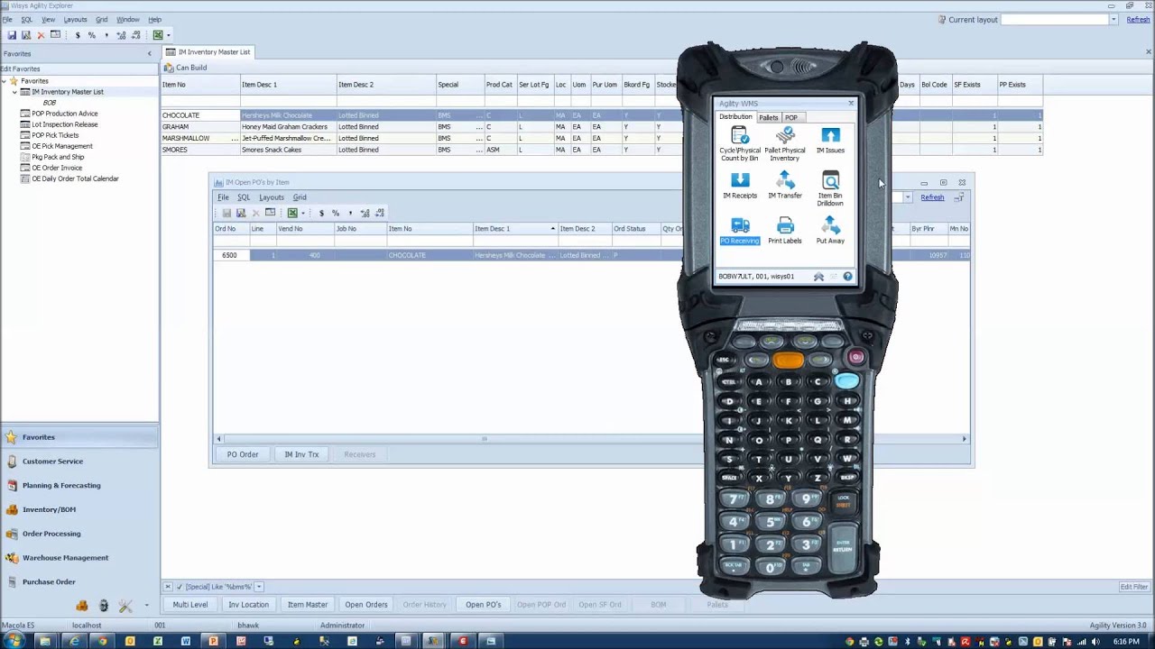Buy It: Using Agility WMS to Receive an Order and Update Macola - YouTube