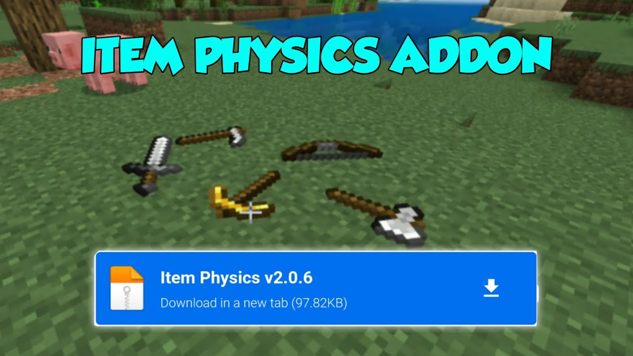 ITEM PHYSICS ADDON | MCPE 1.18-1.19 | HacktrixMc - YouTube