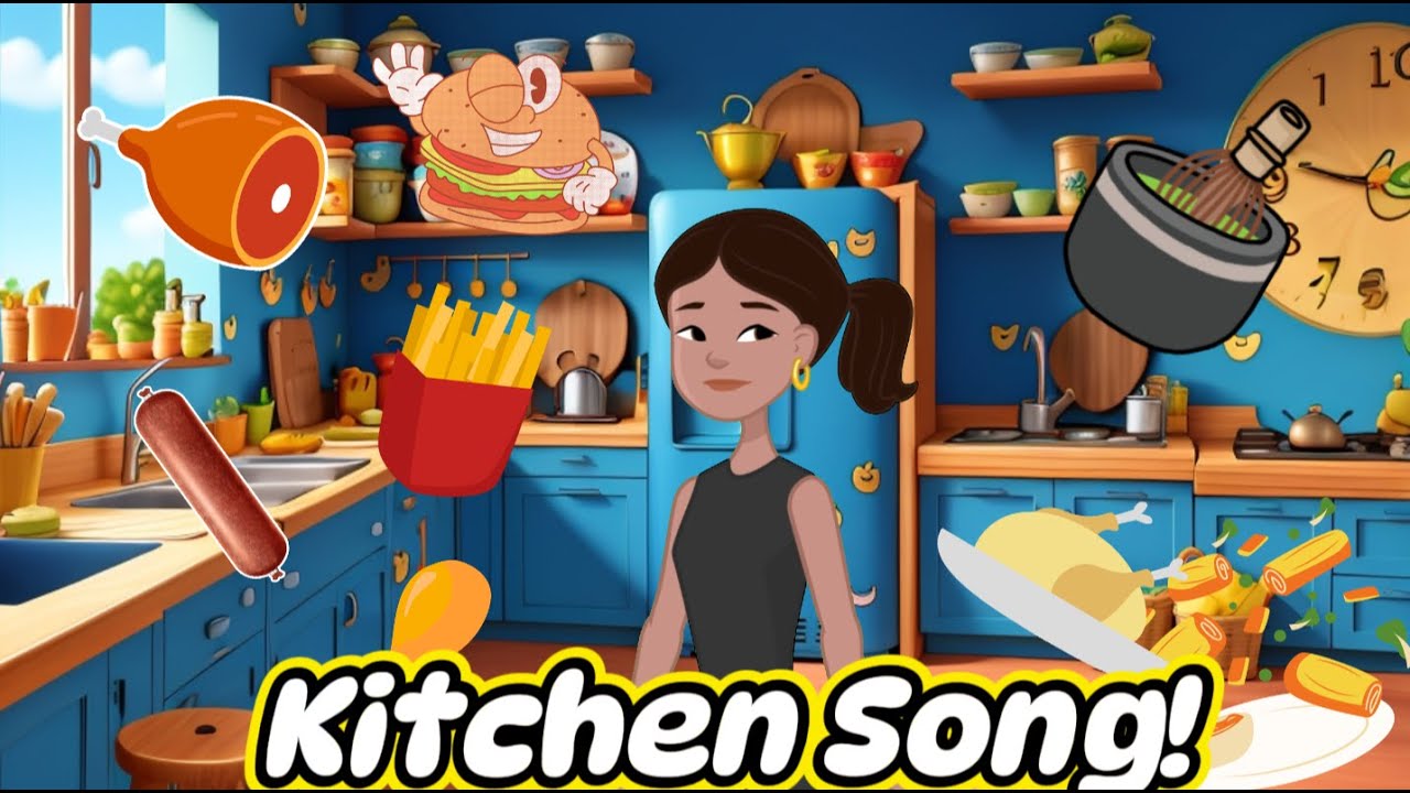 🍳 Kitchen Song ♪ | Song for kids | Cartoons for Kids | with Lyrics ...