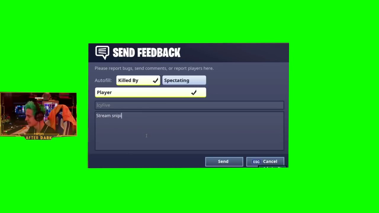 Ninja Stream Sniping Meme Green Screen - YouTube