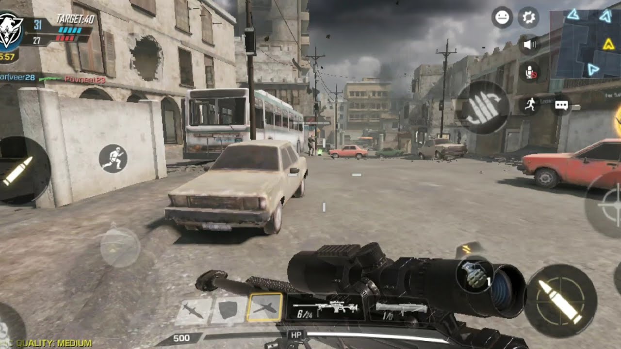 Call of duty mobile gameplay || sniper vs AR || insane headshots ...