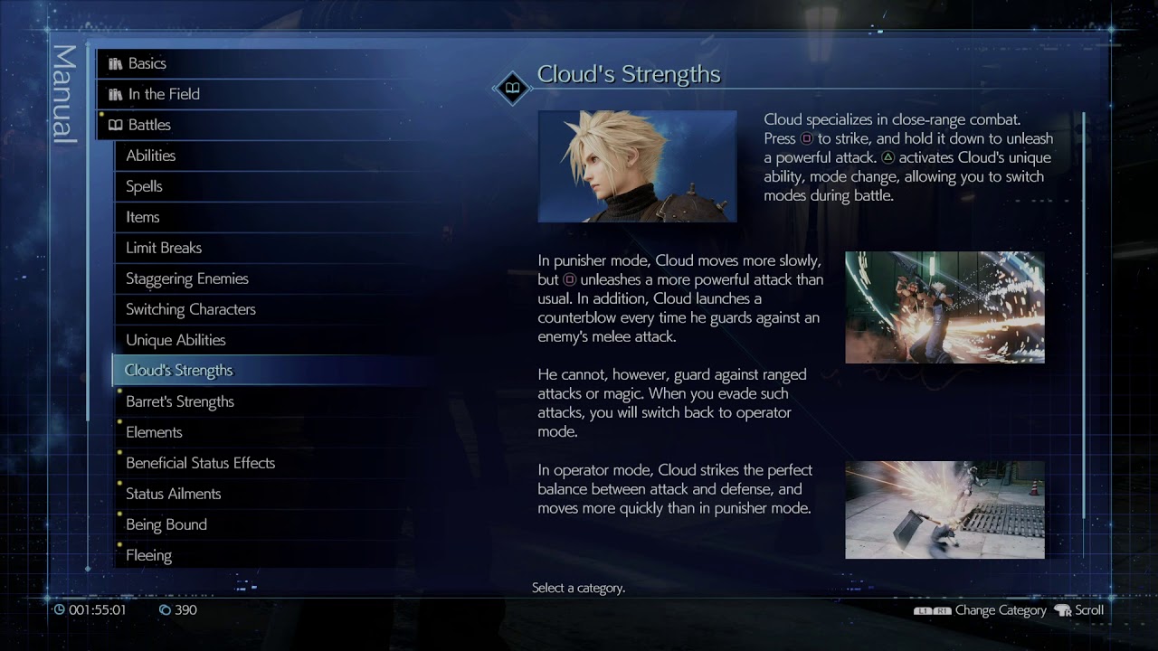 Final Fantasy 7 Remake - Manuel: Battles: Beneficial Status Effects ...