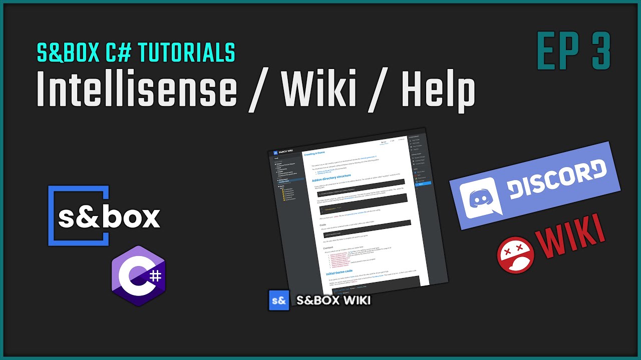 [OUTDATED] S&box C# Tutorial EP 3 - Intellisense/Wiki/Help - YouTube