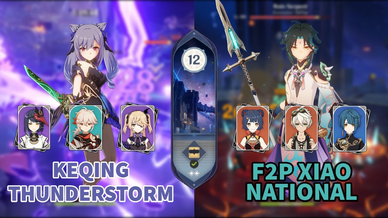 Keqing Thunderstorm and F2P Xiao National - Genshin Impact Abyss 2.8 ...