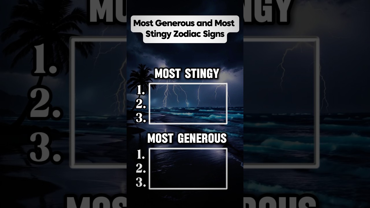 Most generous and most stingy zodiac signs #foryourpage #facts # ...